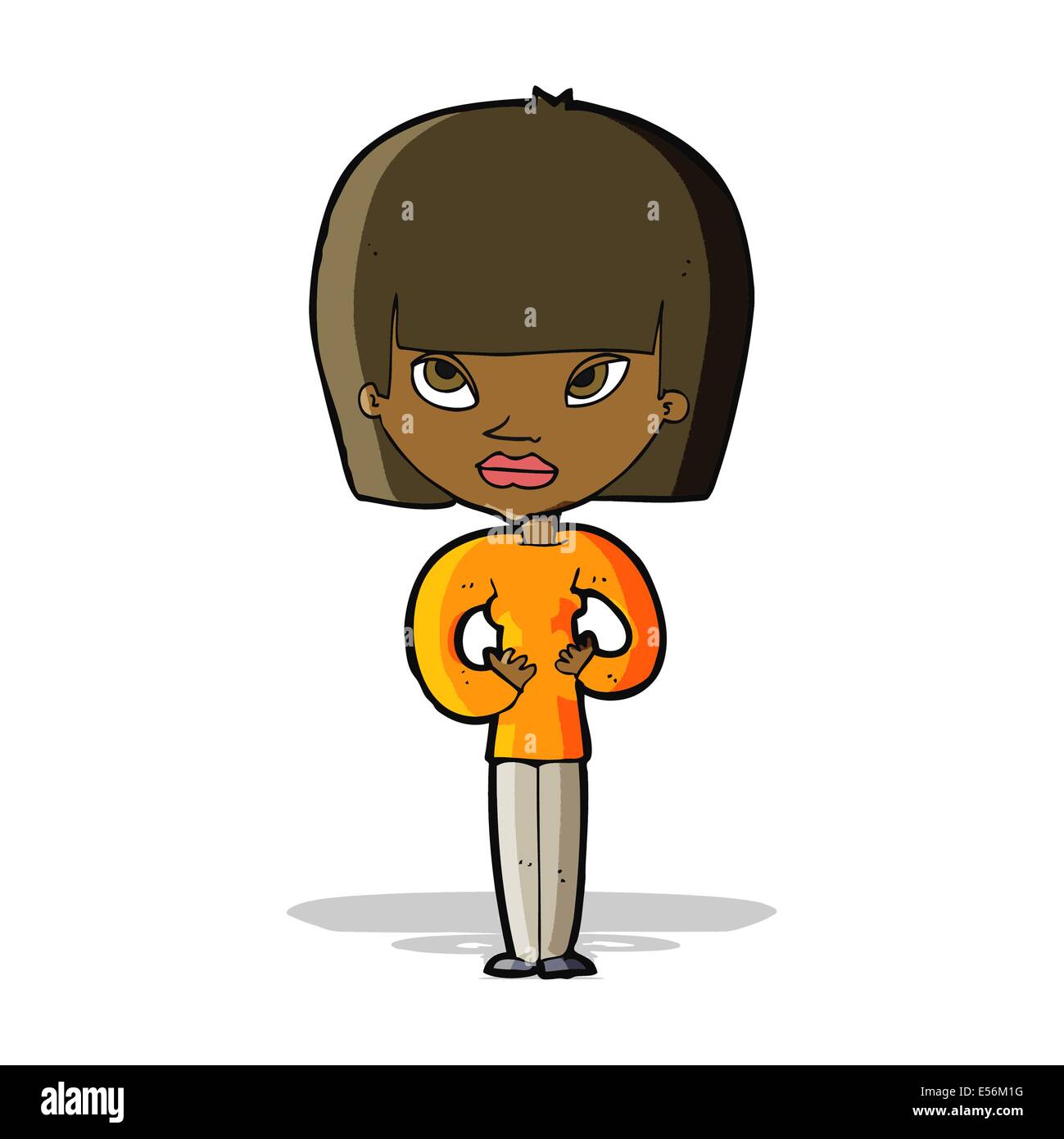 cartoon woman gesturing at herself Stock Vector Image & Art - Alamy