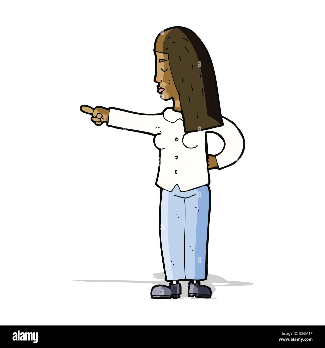 cartoon woman pointing Stock Vector Image & Art - Alamy