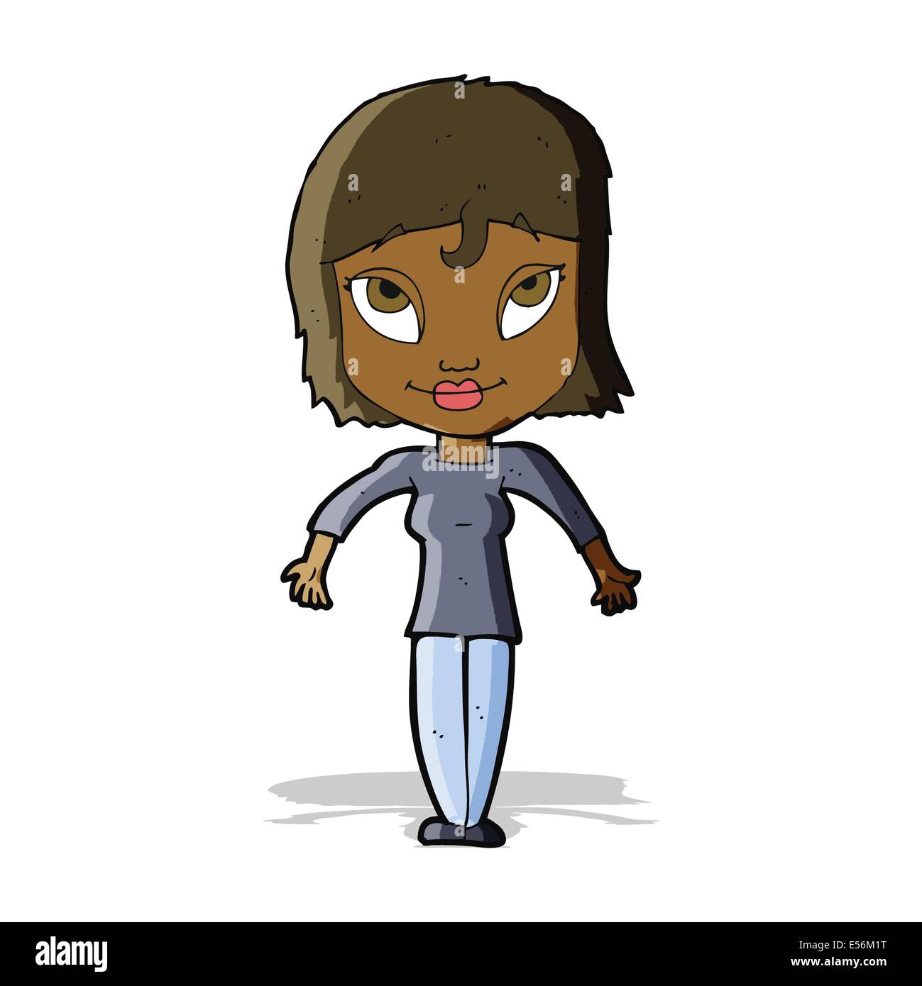 cartoon girl shrugging shoulders Stock Vector Image & Art - Alamy