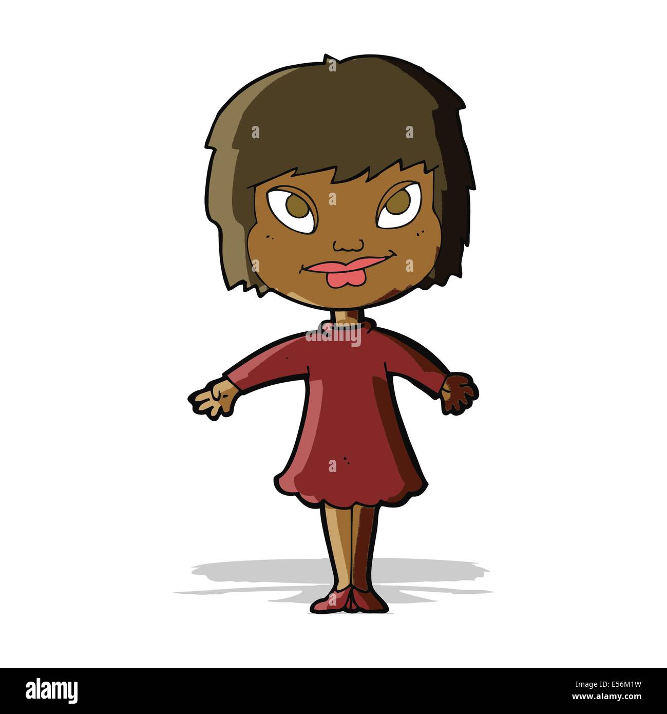 cartoon girl shrugging shoulders Stock Vector Image & Art - Alamy