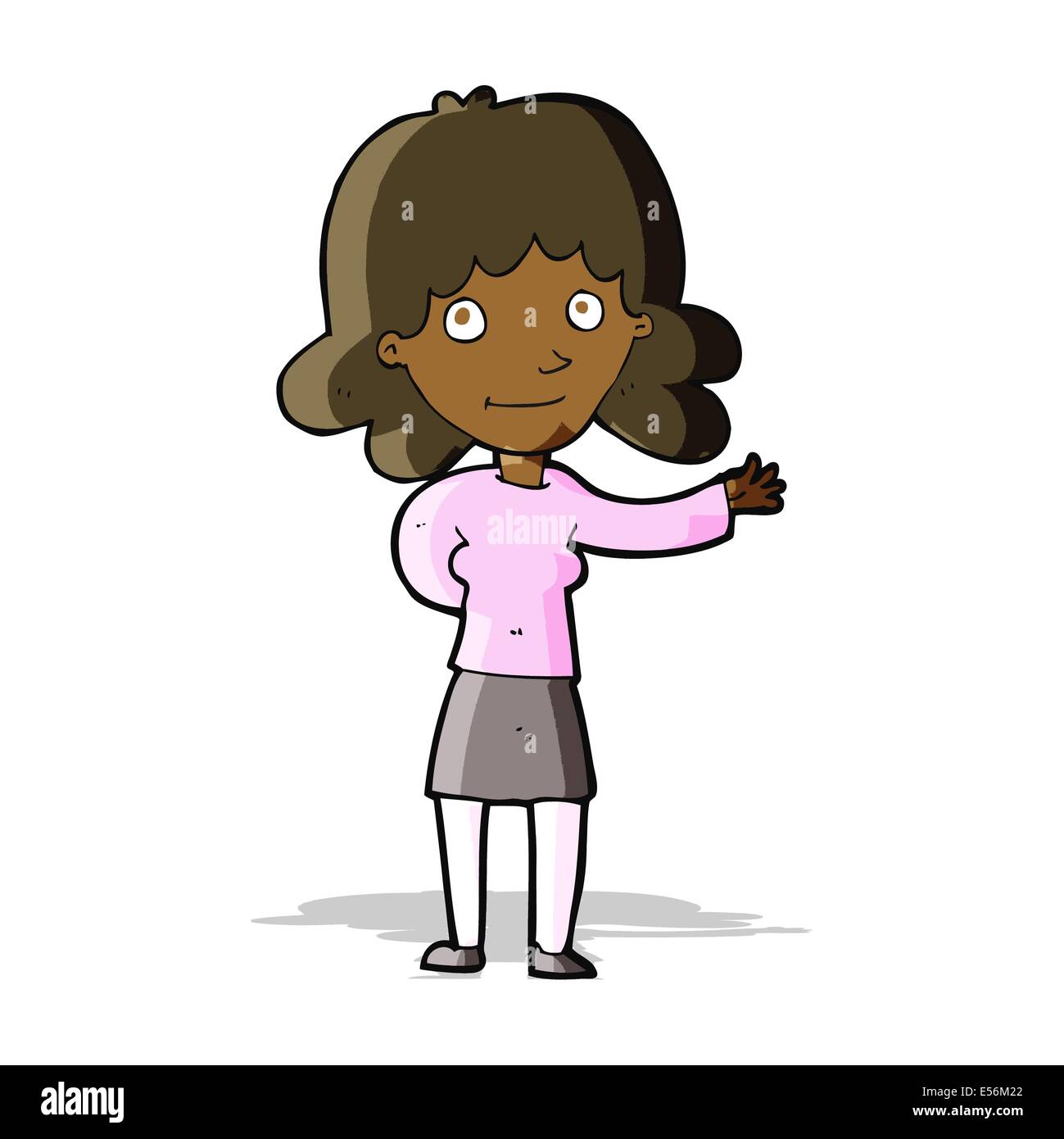 cartoon friendly woman Stock Vector Image & Art - Alamy