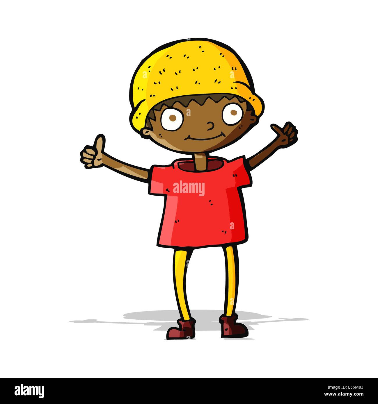 cartoon boy with positive attitude Stock Vector Image & Art - Alamy