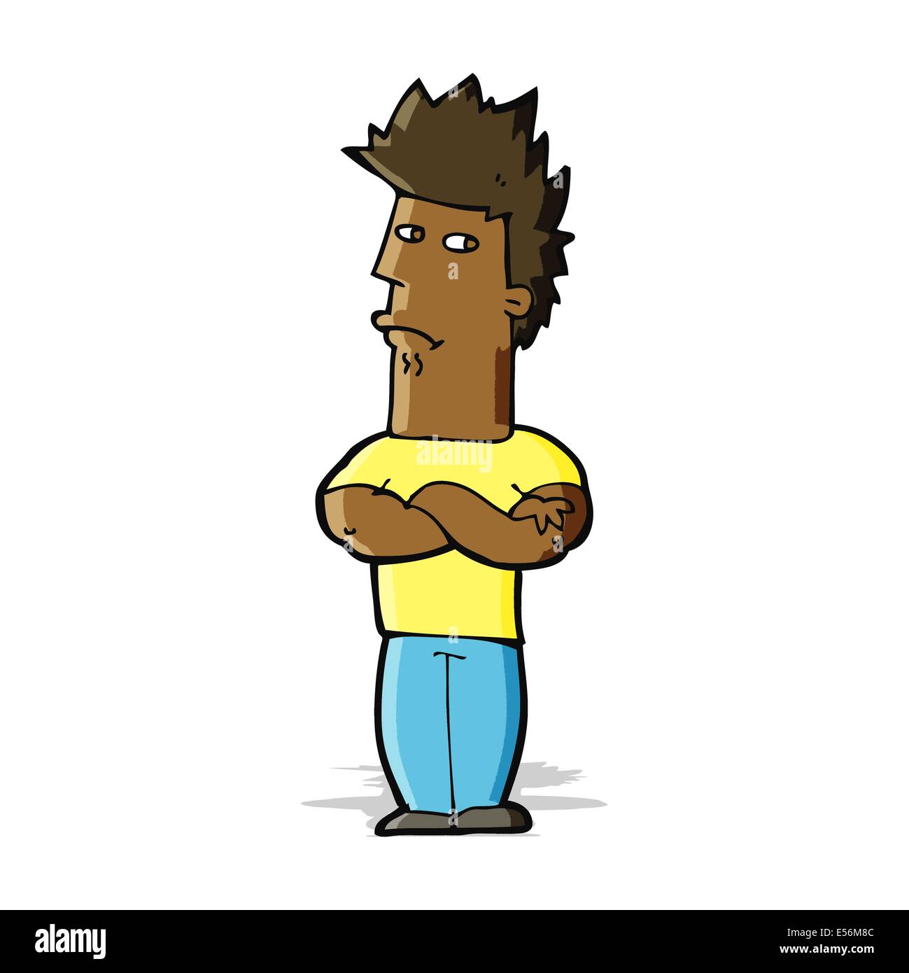 cartoon man sulking Stock Vector Image & Art - Alamy