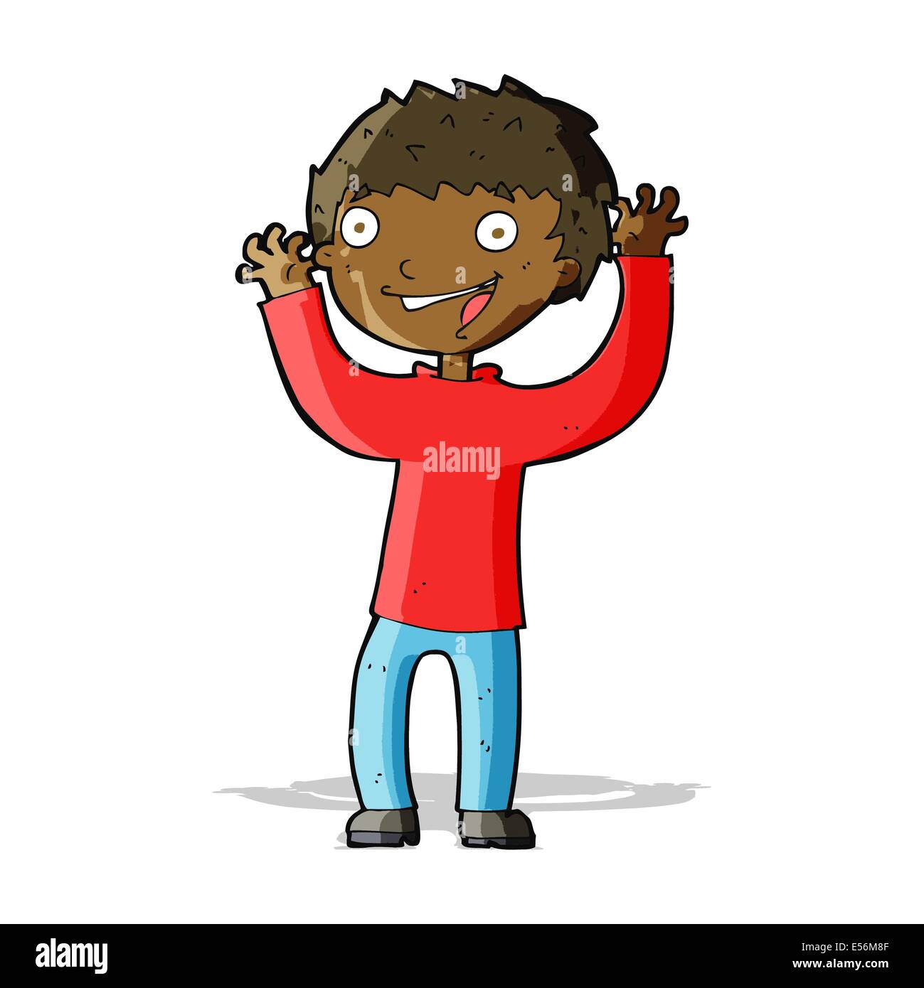 cartoon excited boy Stock Vector Image & Art - Alamy