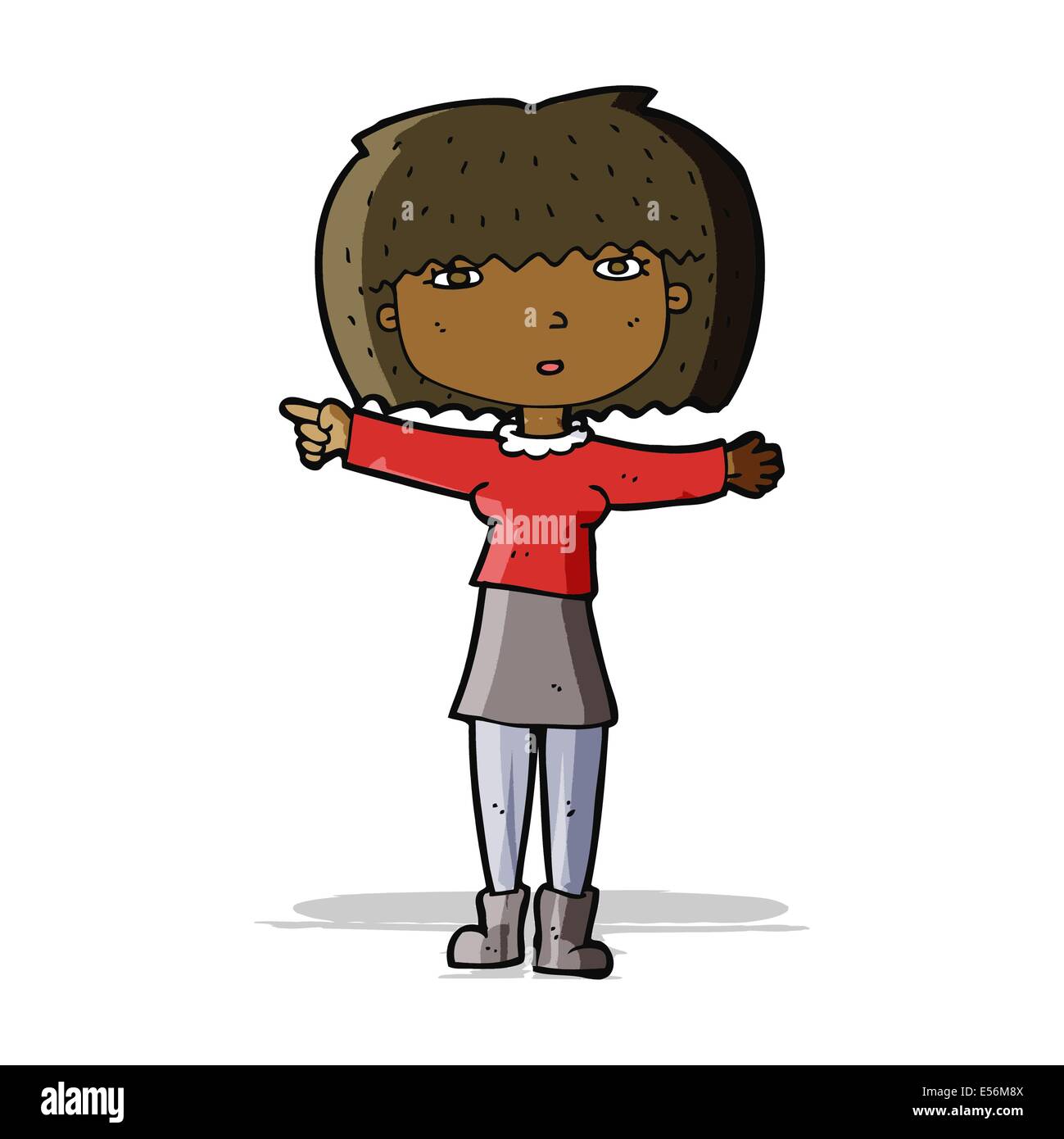 cartoon girl pointing Stock Vector Image & Art - Alamy