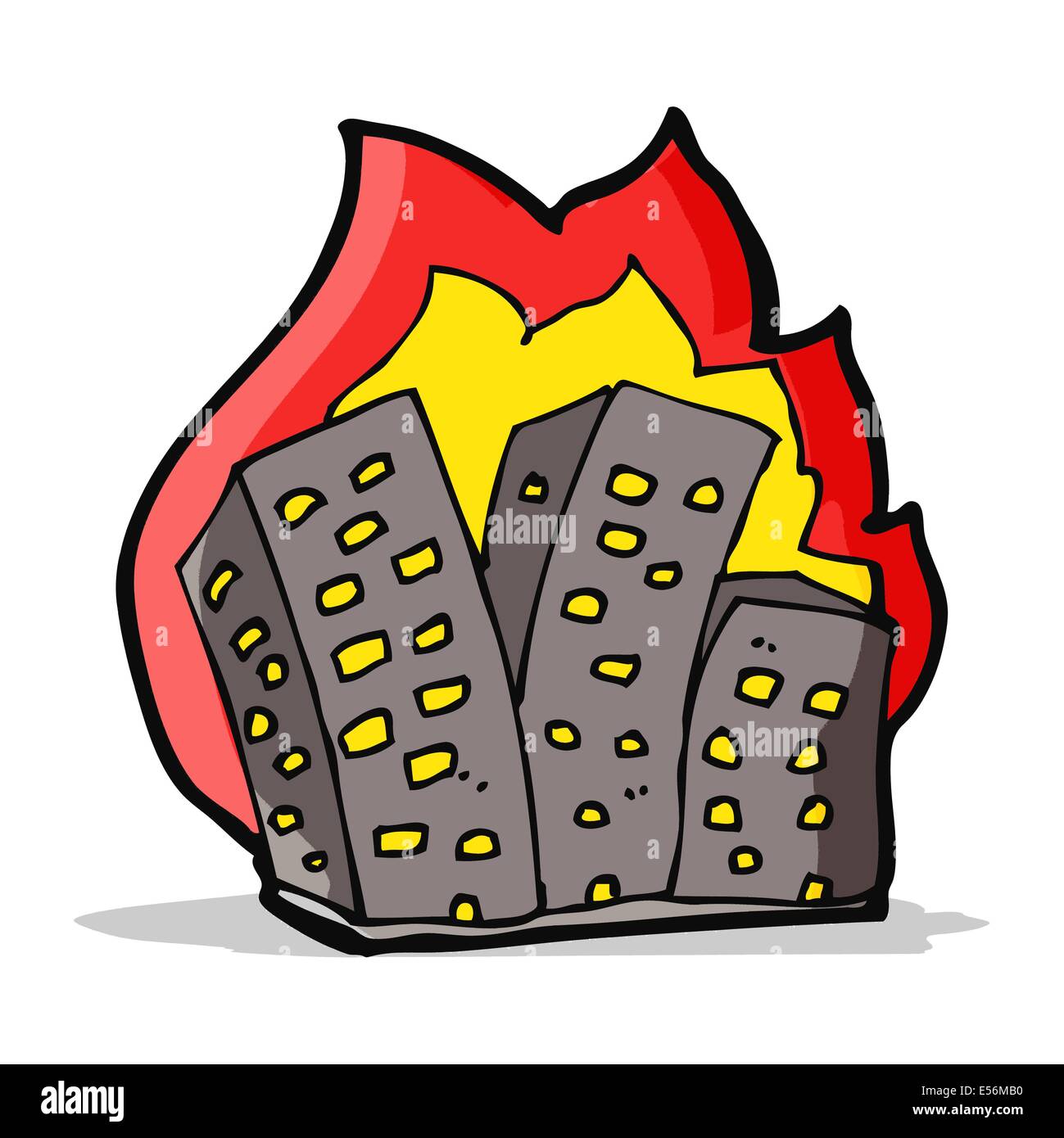 Cartoon burning buildings hi-res stock photography and images - Alamy