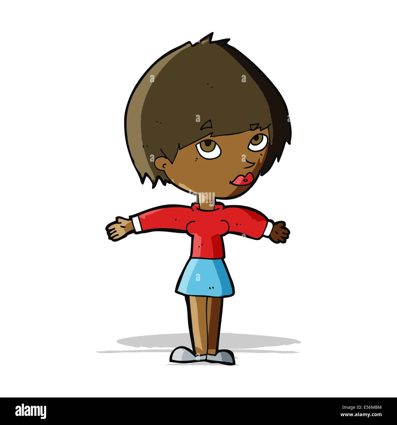 cartoon woman with open arms Stock Vector Image & Art - Alamy