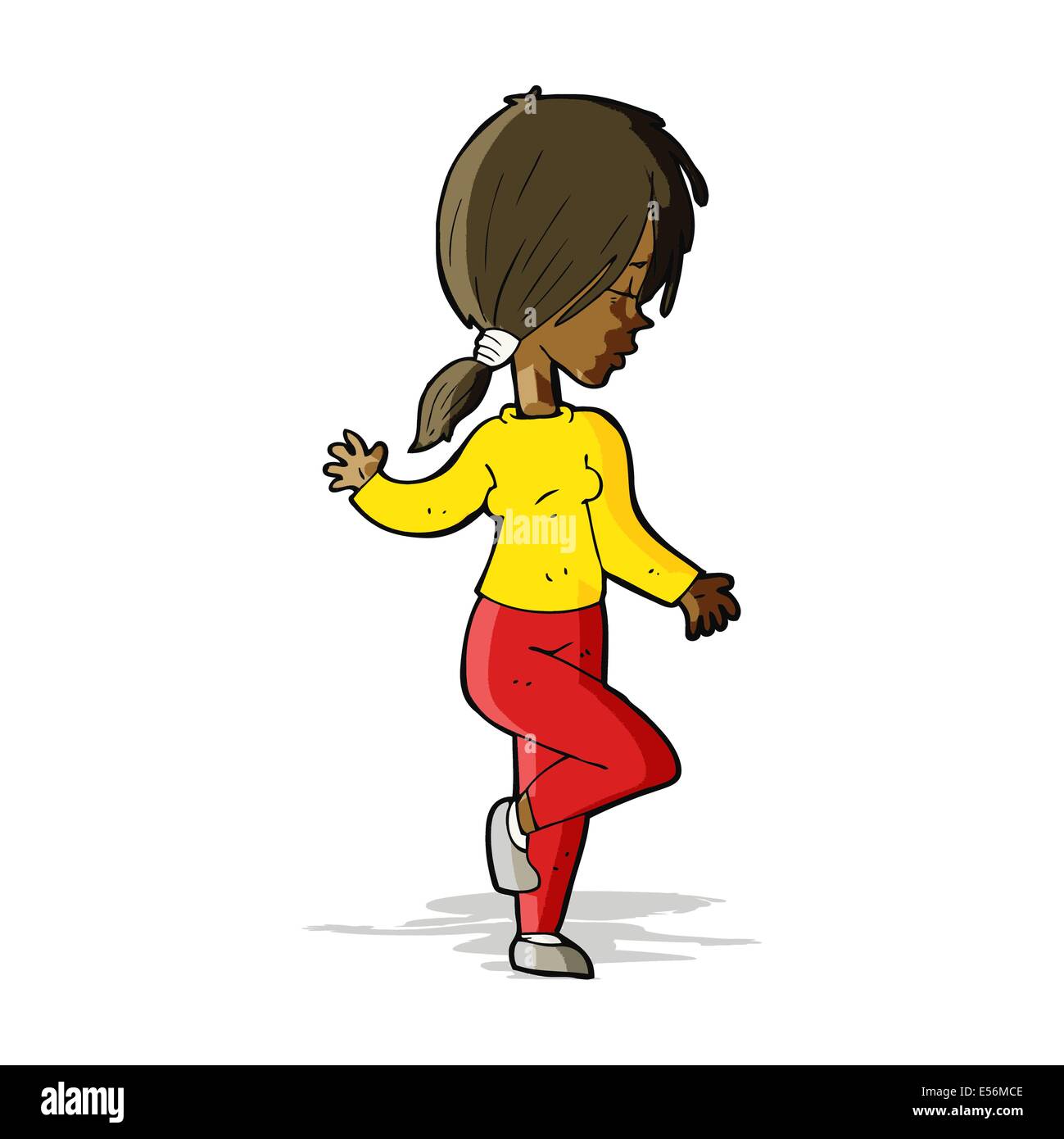cartoon girl dancing Stock Vector Image & Art - Alamy
