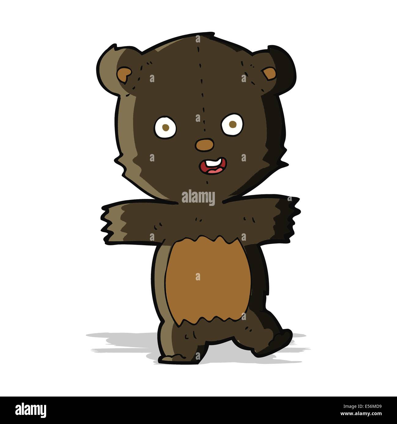 cartoon cute black bear cub Stock Vector Image & Art - Alamy