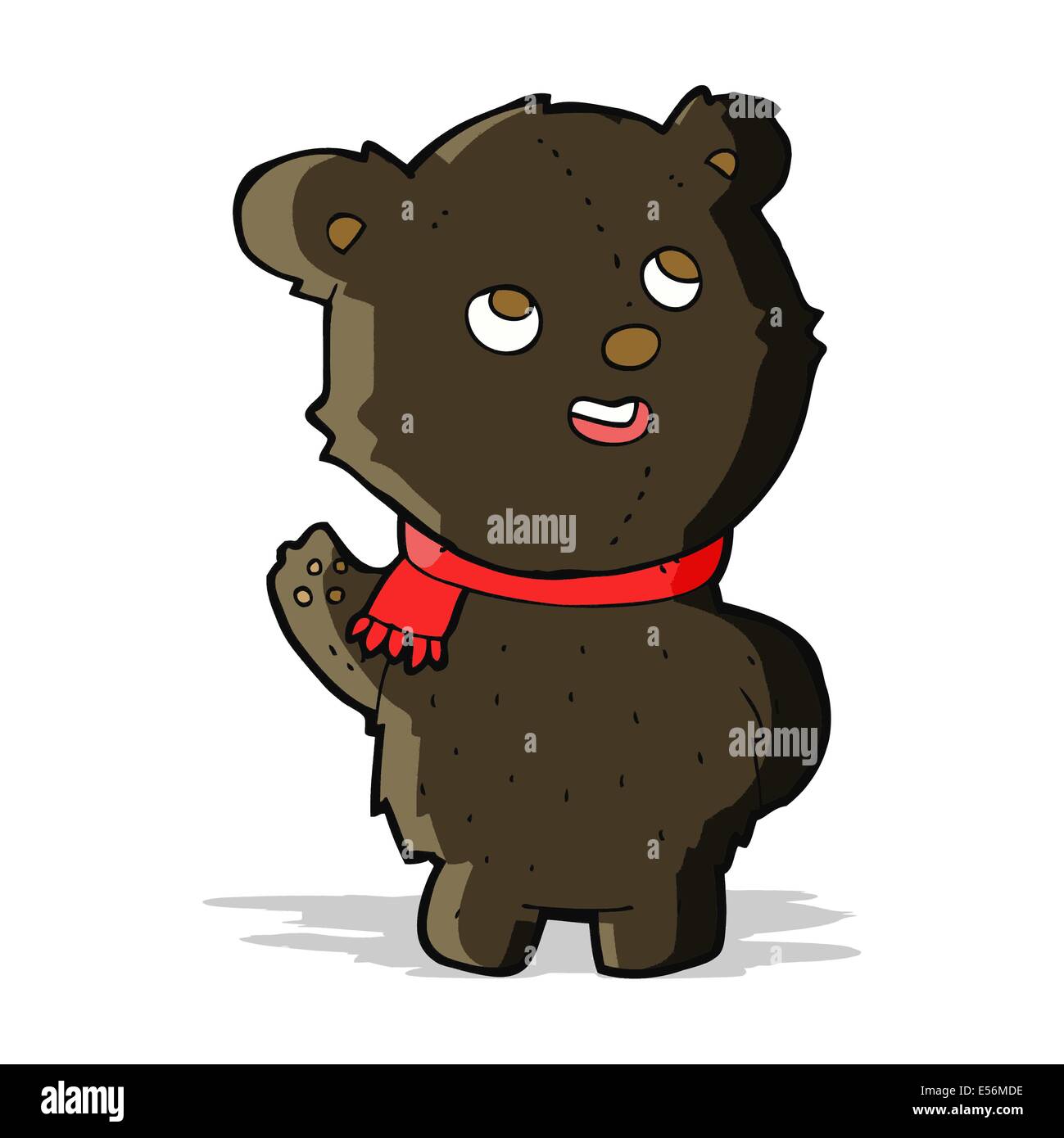 cartoon cute black bear cub Stock Vector Image & Art - Alamy