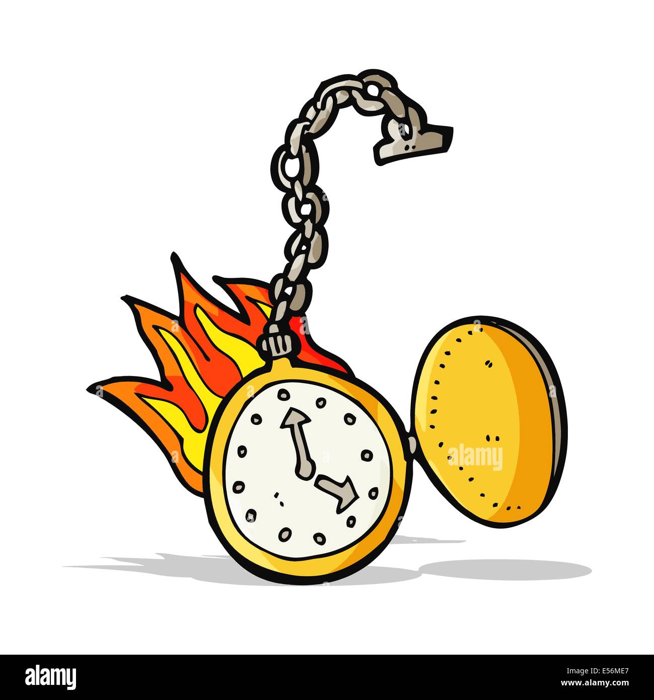 cartoon flaming watch Stock Vector Image & Art - Alamy