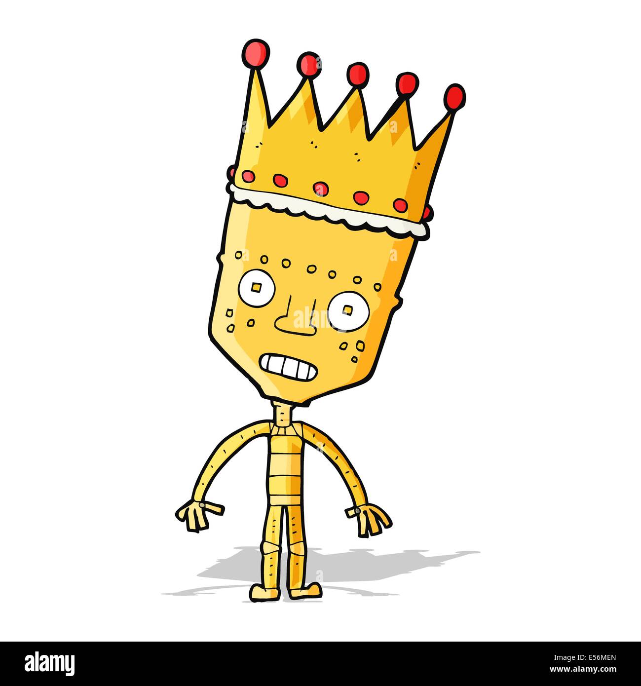cartoon robot with crown Stock Vector Image & Art - Alamy
