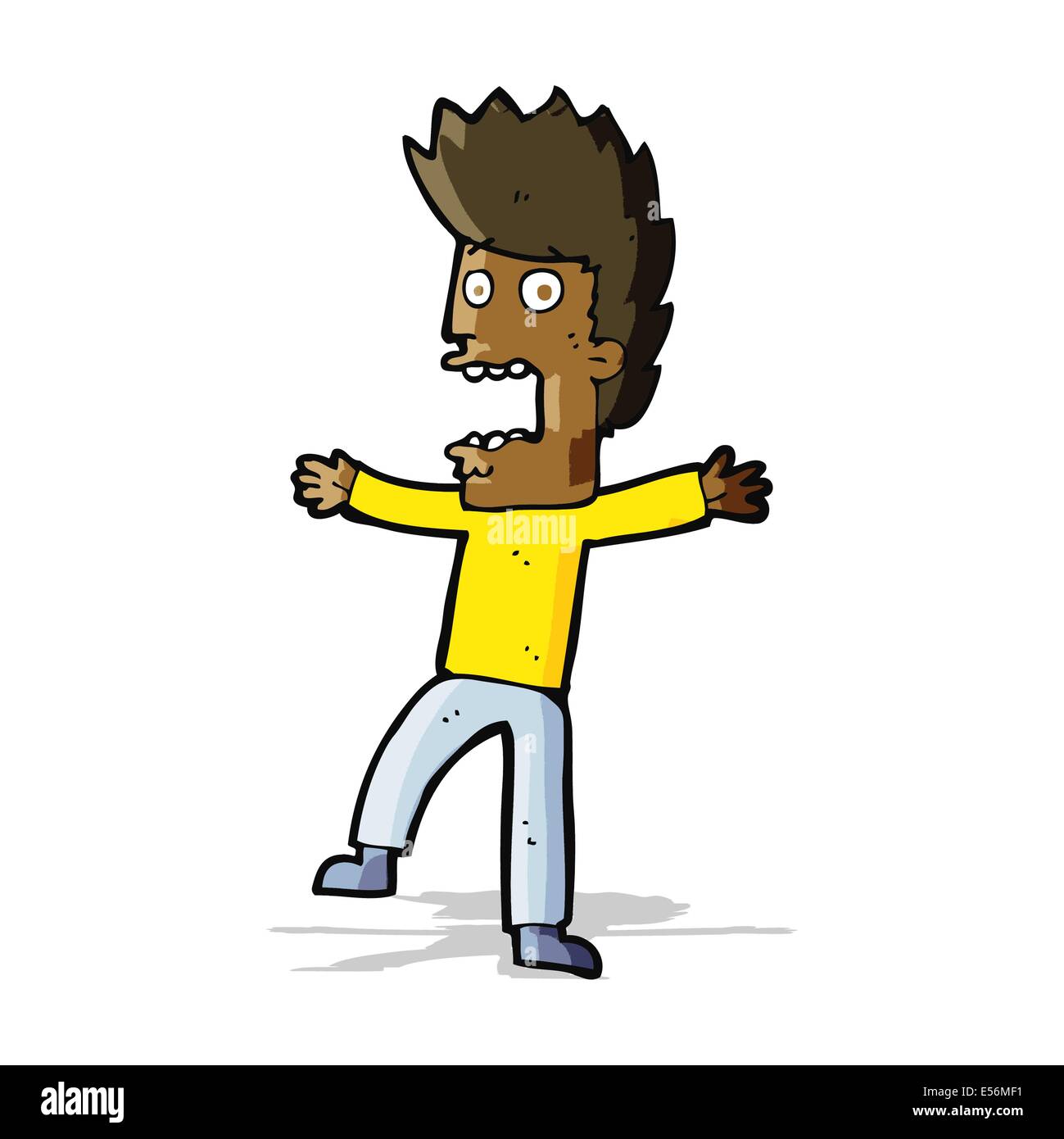 cartoon terrified man Stock Vector Image & Art - Alamy