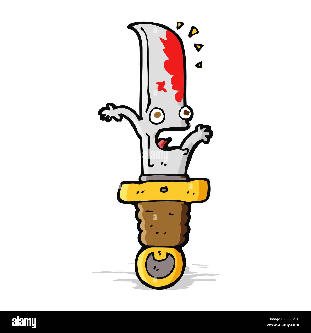 cartoon frightened knife Stock Vector Image & Art - Alamy