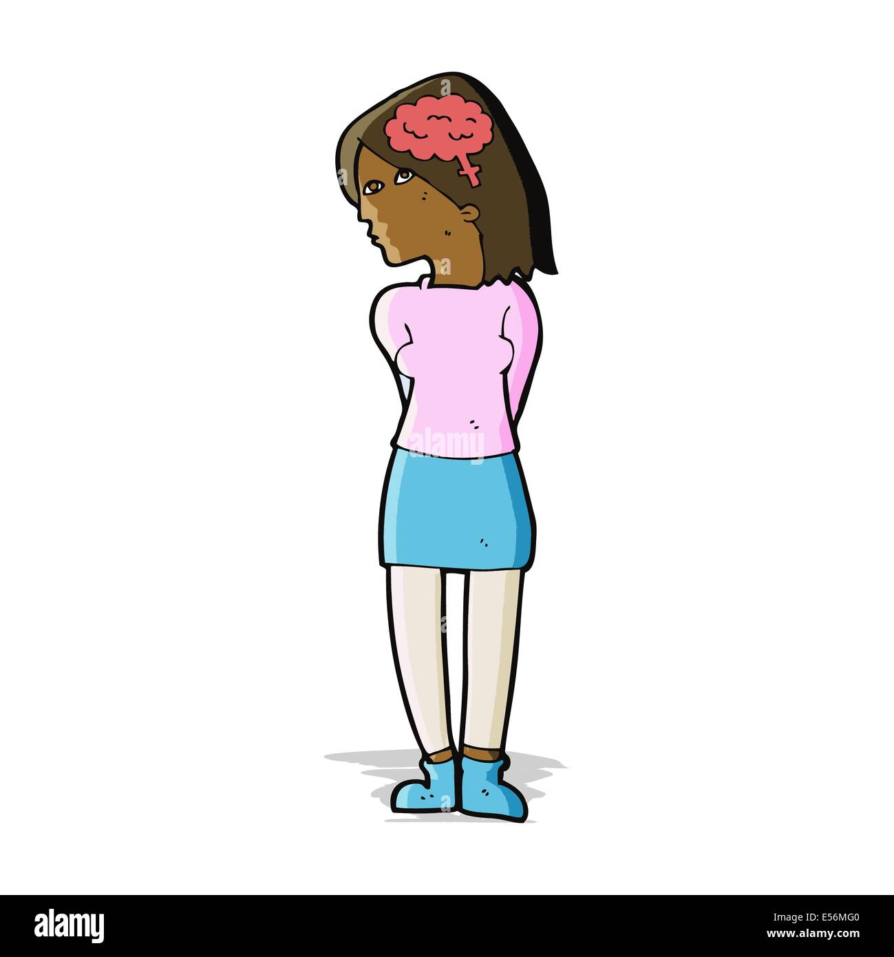 cartoon brainy woman Stock Vector Image & Art - Alamy