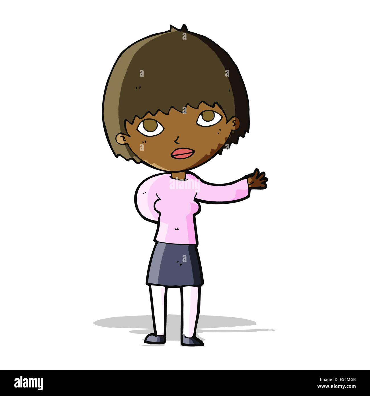 cartoon woman explaining Stock Vector Image & Art - Alamy