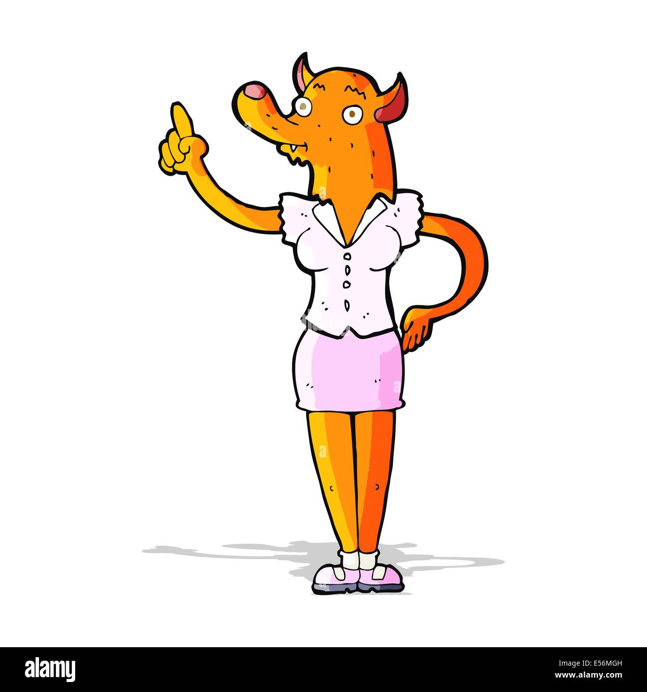 cartoon fox woman with idea Stock Vector Image & Art - Alamy