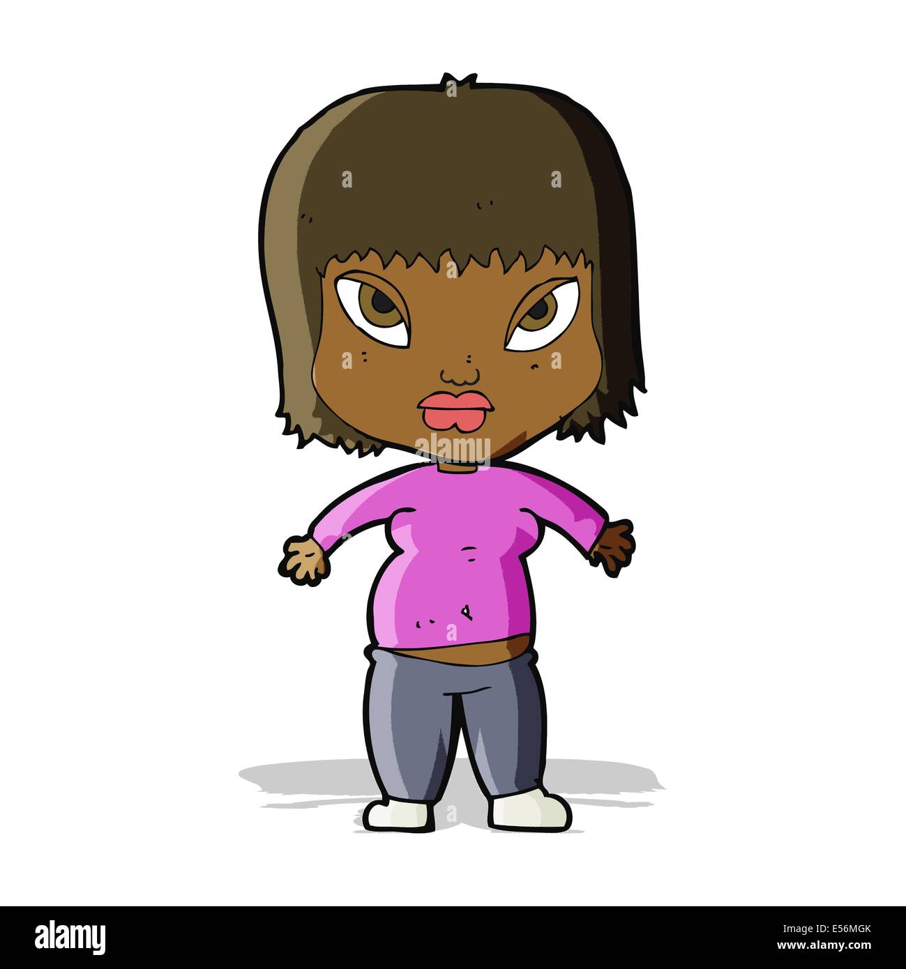 cartoon overweight woman Stock Vector Image & Art - Alamy