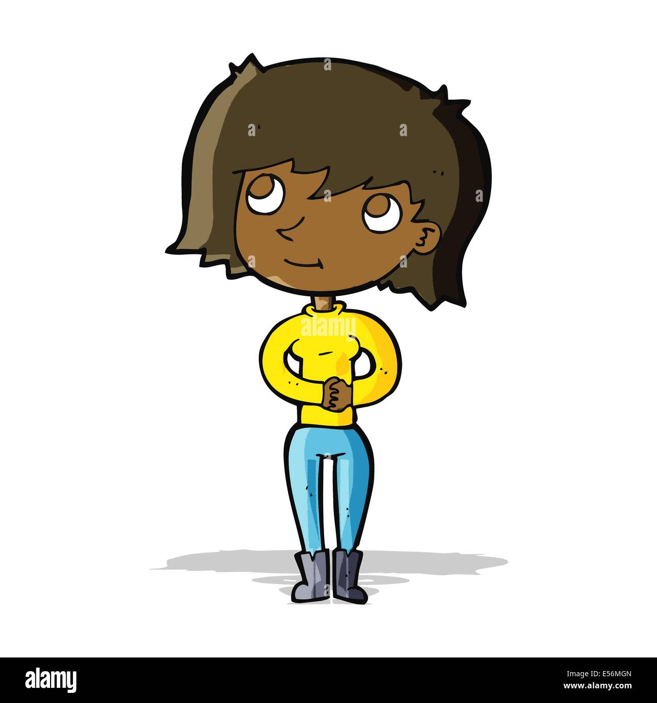 cartoon friendly woman Stock Vector Image & Art - Alamy