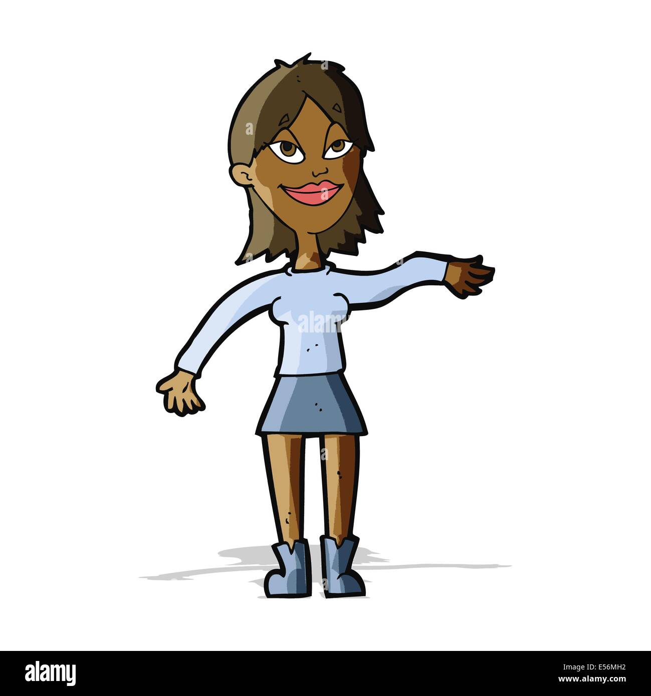 cartoon woman making hand gesture Stock Vector Image & Art - Alamy