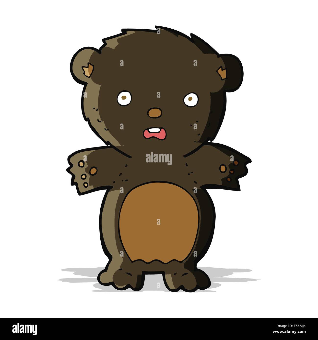 frightened black bear cartoon Stock Vector Image & Art - Alamy