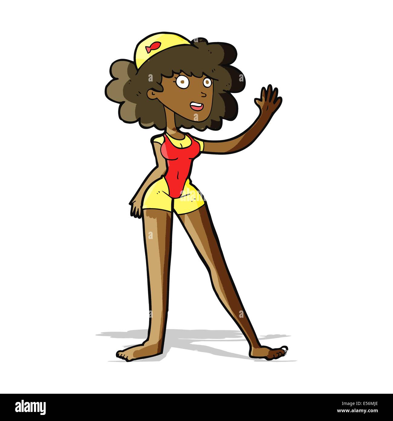cartoon swimmer woman Stock Vector Image & Art - Alamy