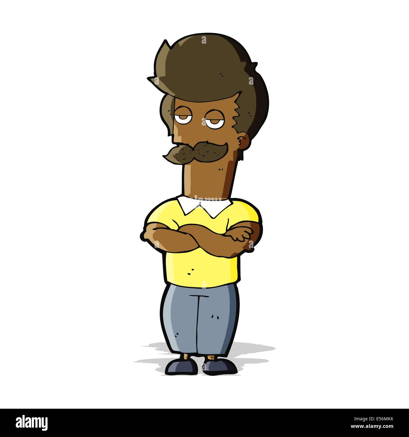 Cartoon mustache muscle man Stock Vector Images - Alamy