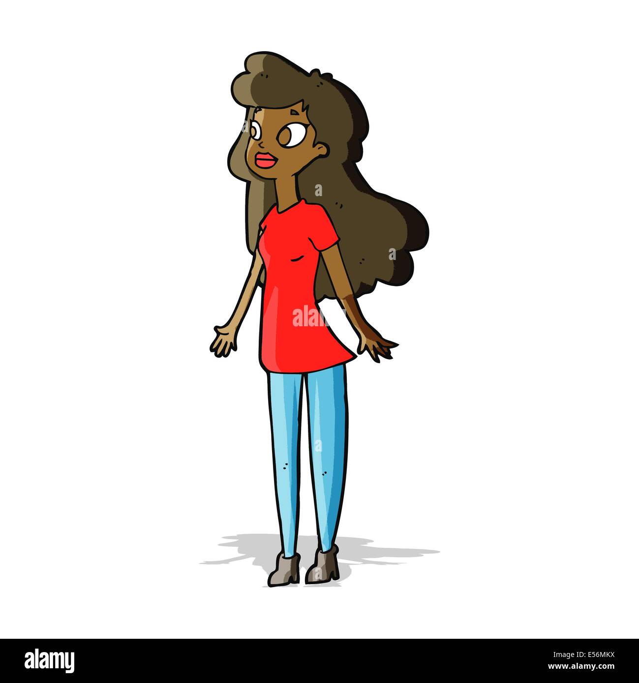 cartoon pretty girl Stock Vector Image & Art - Alamy