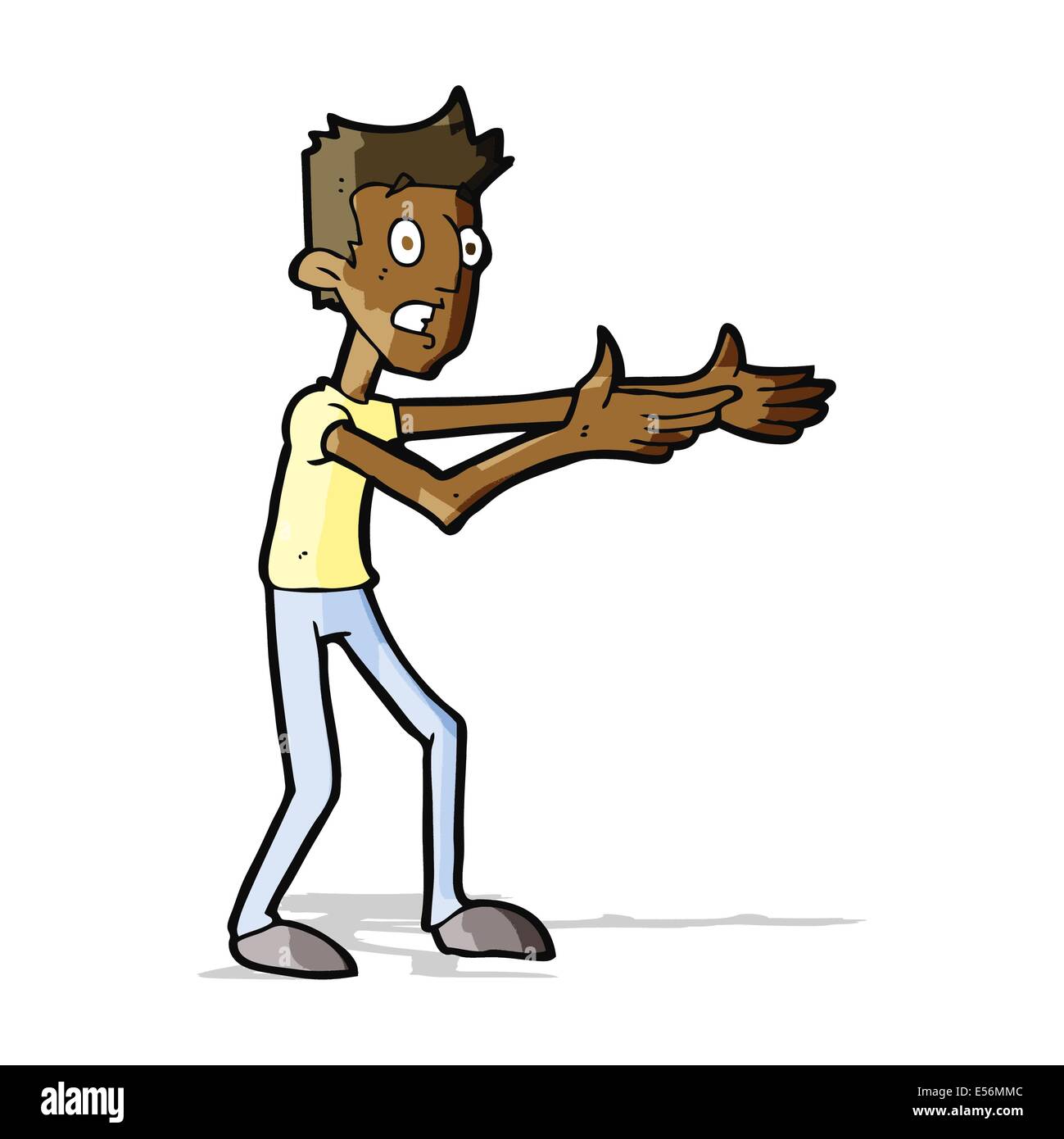 cartoon man desperately explaining Stock Vector Image & Art - Alamy