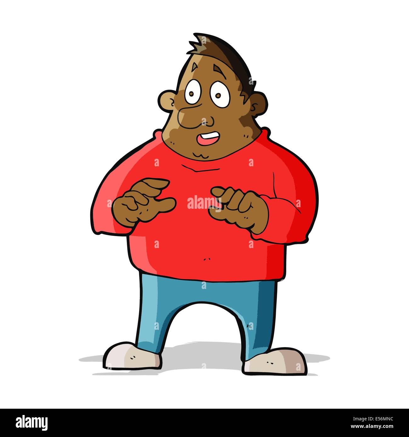 cartoon excited overweight man Stock Vector Image & Art - Alamy
