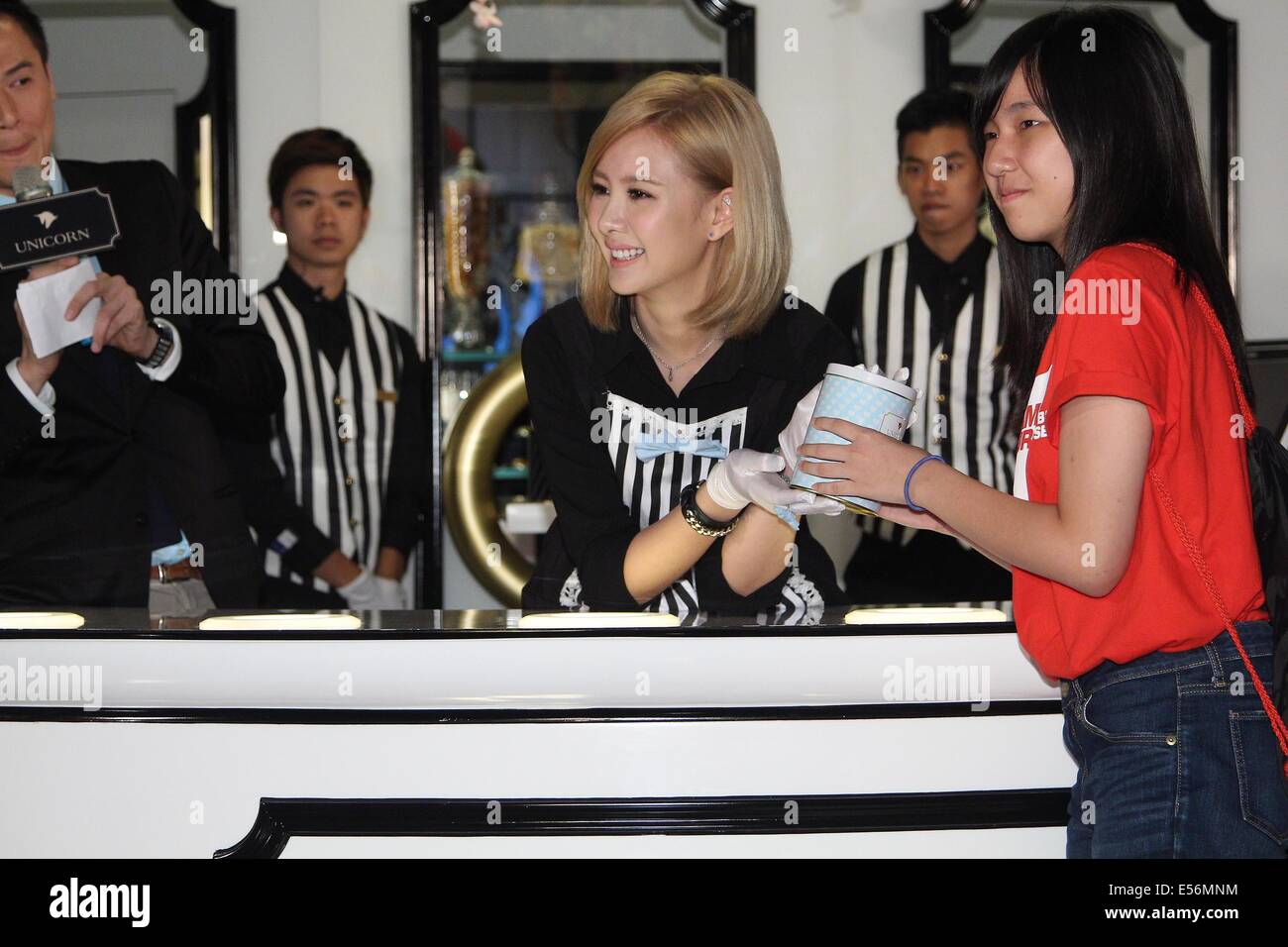 Taipei. 21st July, 2014. Amber An attends a commercial activity in ...