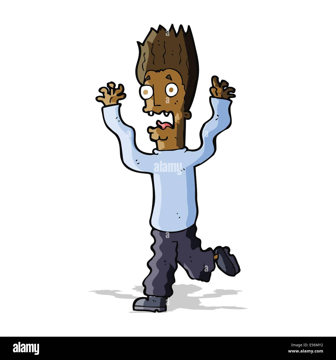 cartoon terrified man Stock Vector Image & Art - Alamy