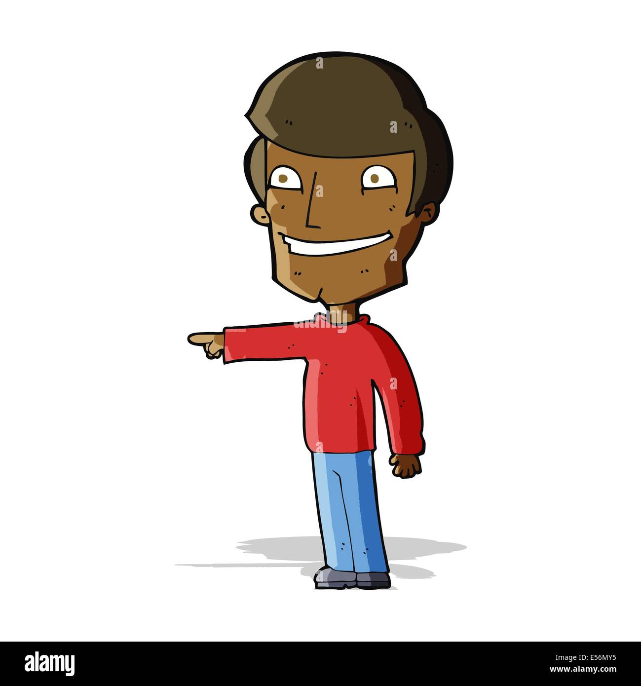 cartoon happy man pointing Stock Vector Image & Art - Alamy