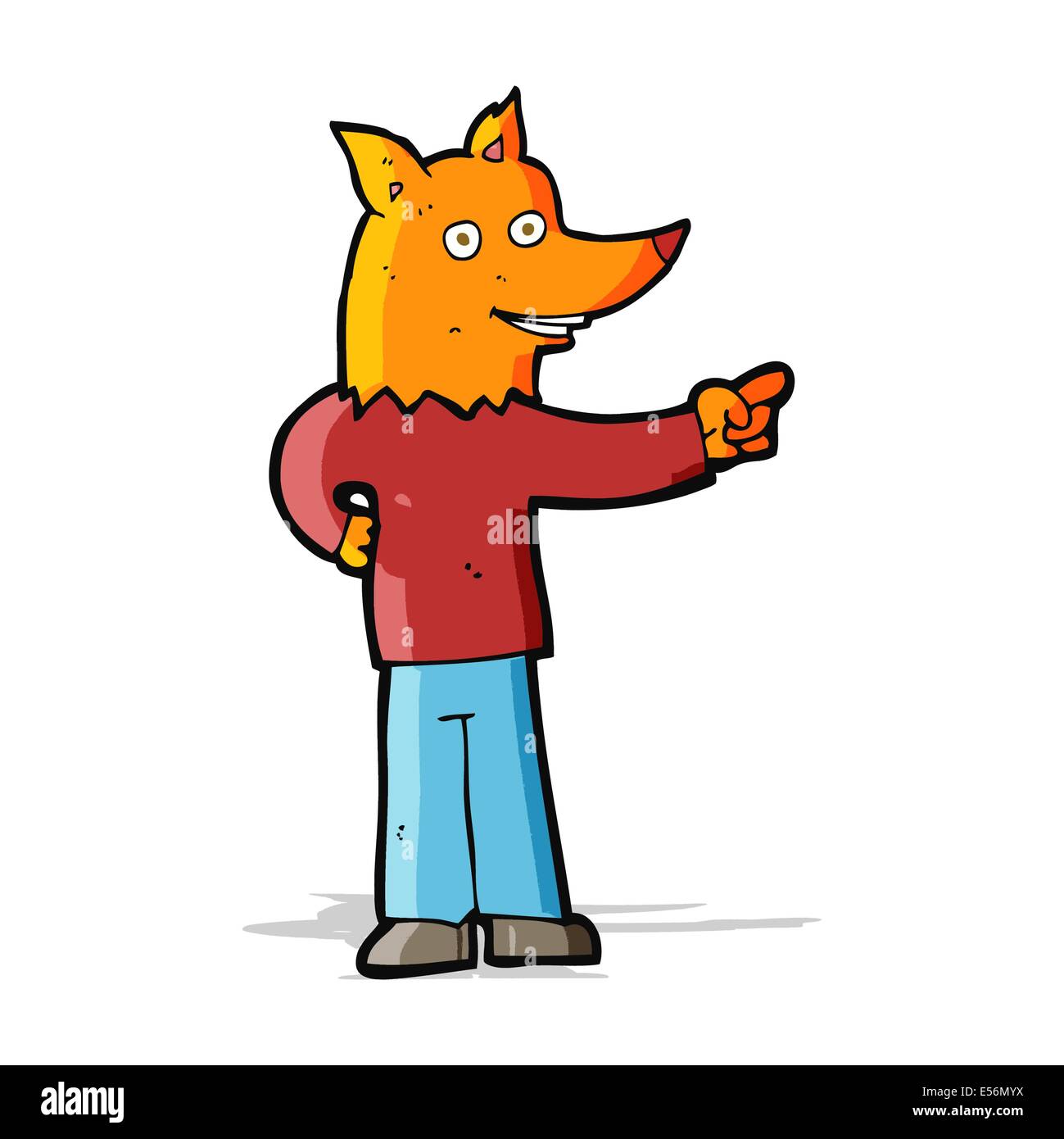 cartoon fox man pointing Stock Vector Image & Art - Alamy