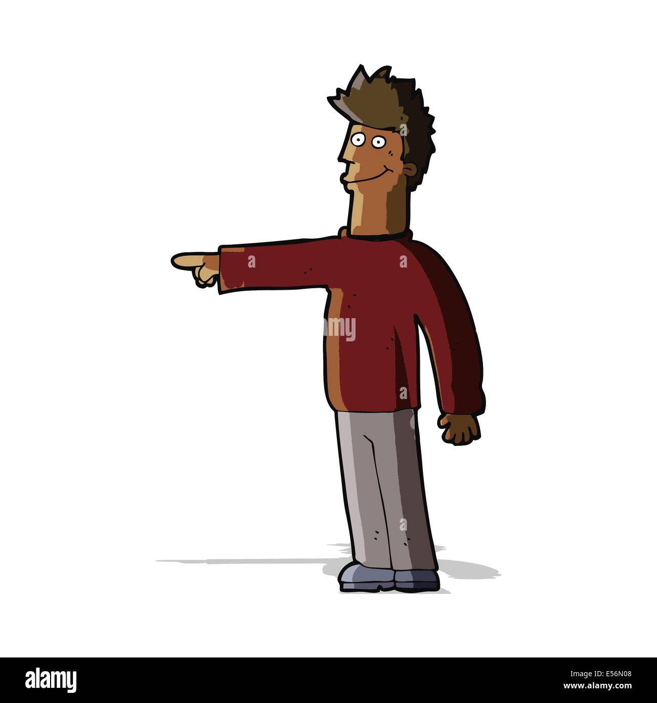 cartoon happy pointing man Stock Vector Image & Art - Alamy