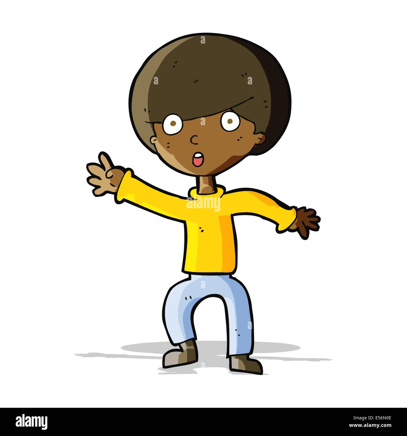 cartoon panicking boy Stock Vector Image & Art - Alamy