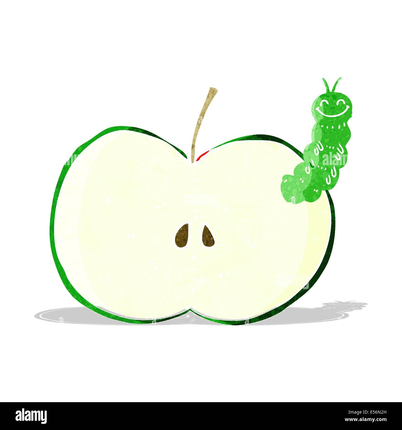 cartoon bug eating apple Stock Vector Image & Art - Alamy