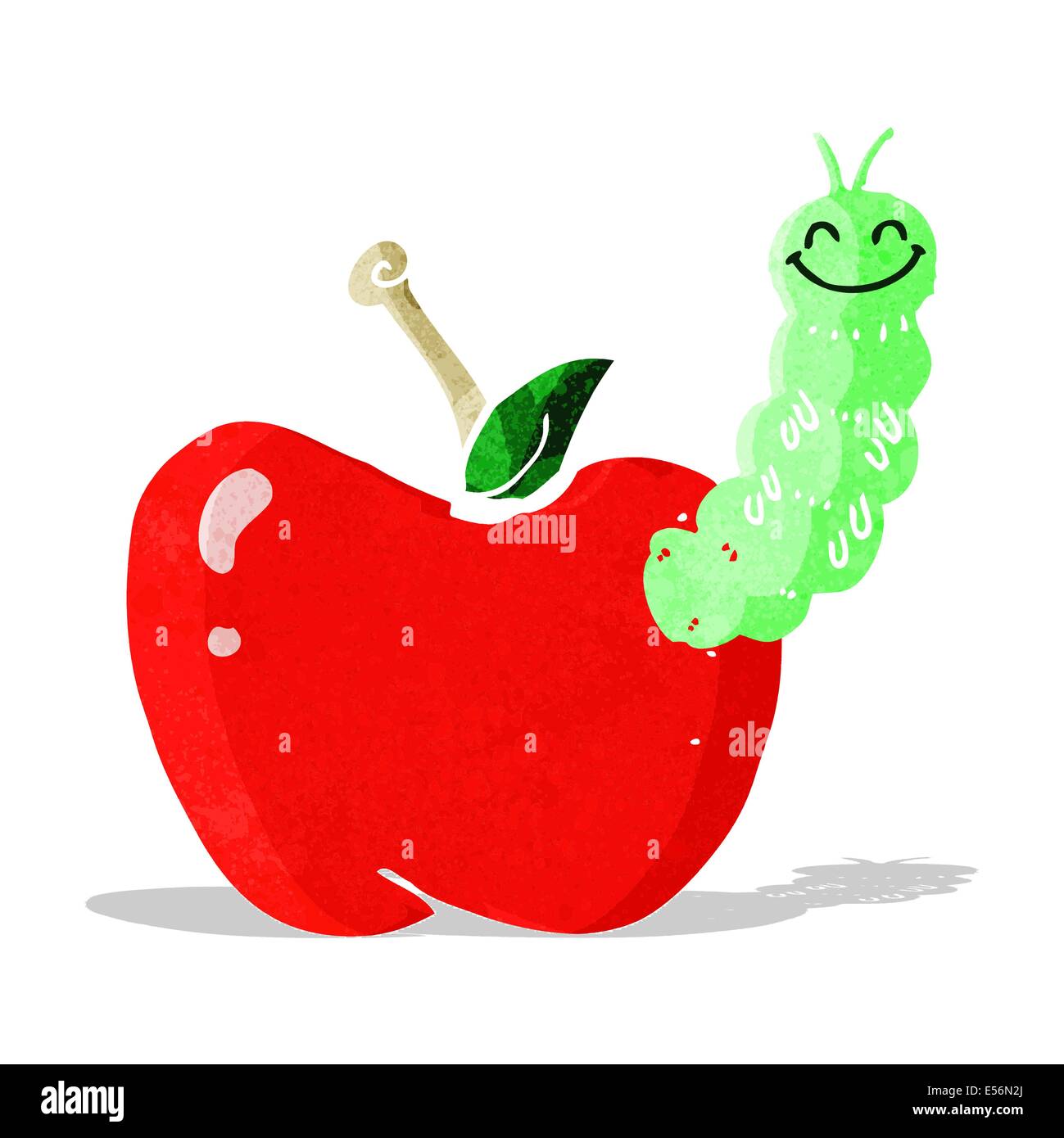 cartoon bug eating apple Stock Vector Image & Art - Alamy