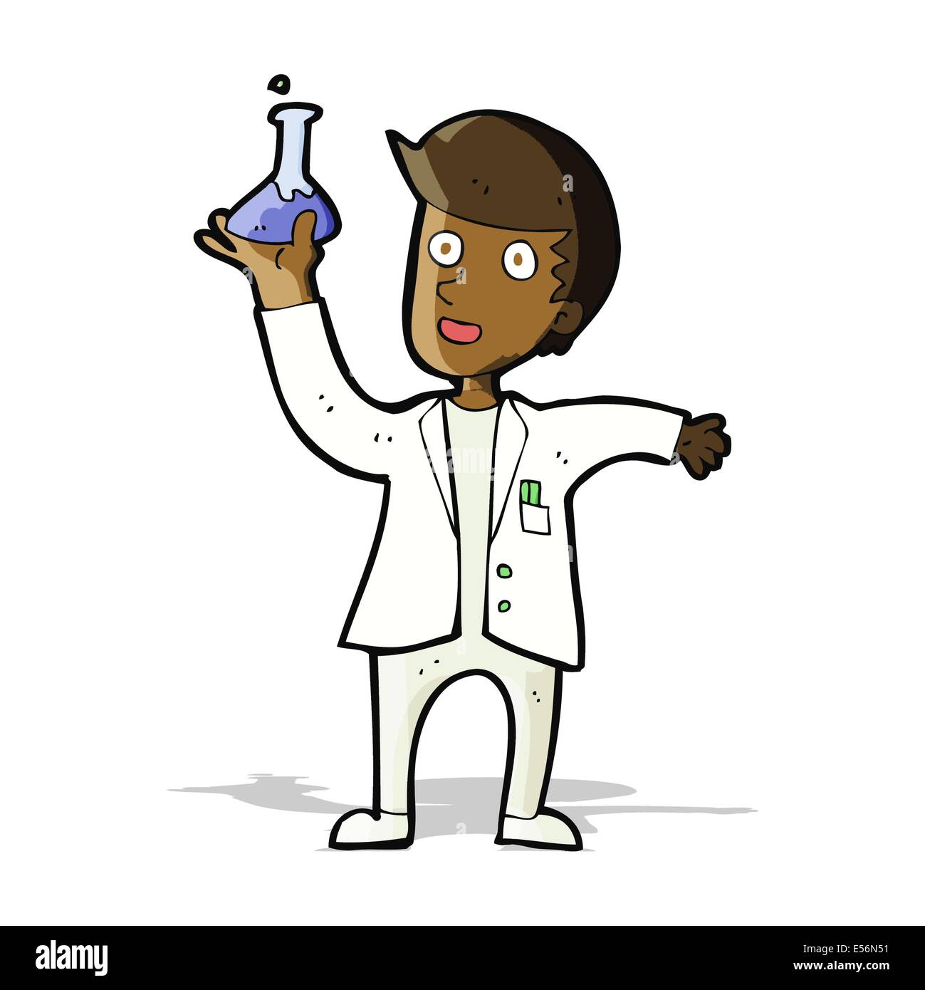 Scientist drawing chemical formula Stock Vector Images - Alamy