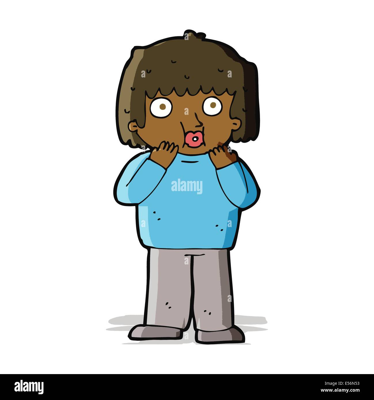 cartoon worried boy Stock Vector Image & Art - Alamy