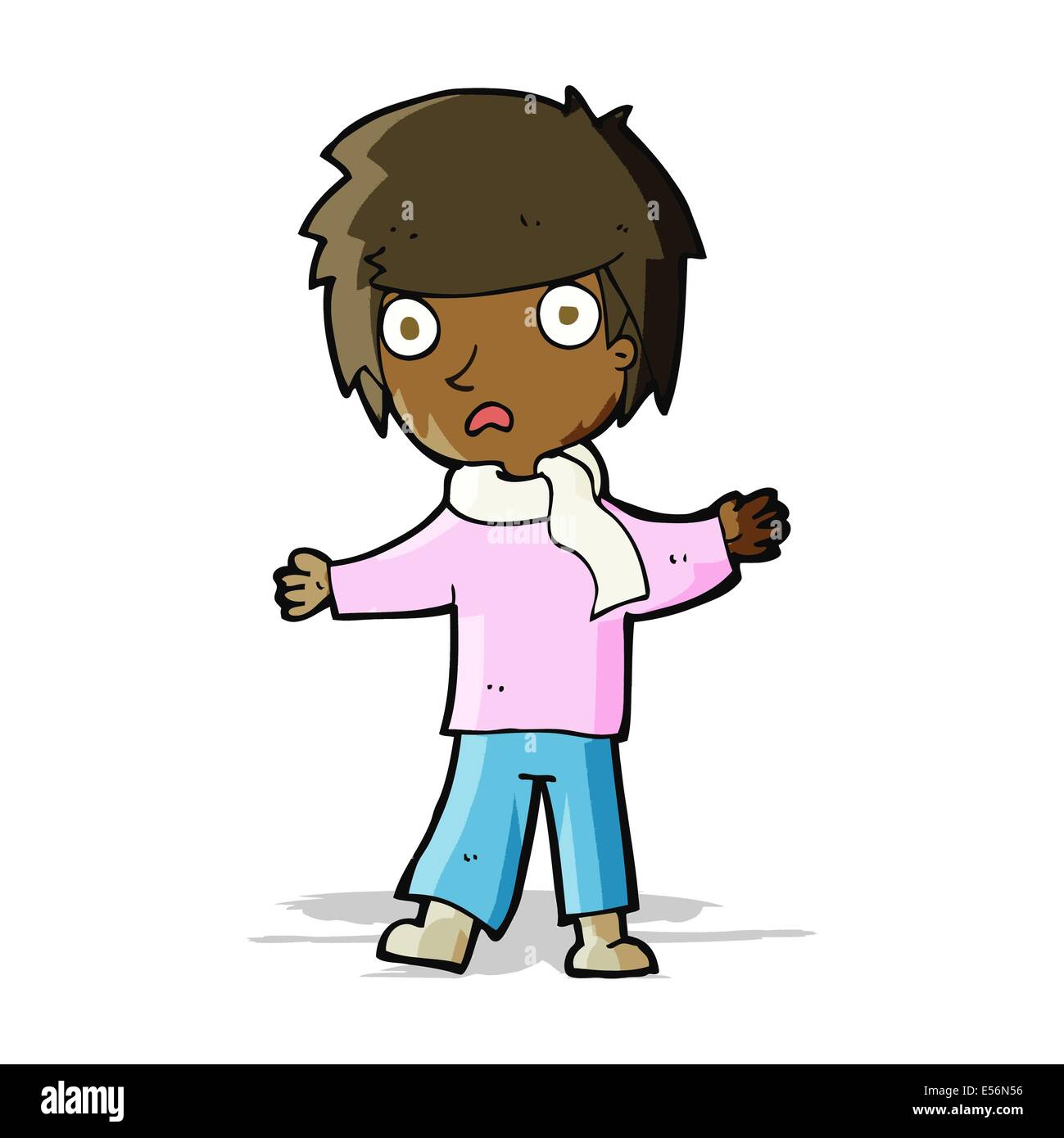 cartoon unhappy boy Stock Vector Image & Art - Alamy