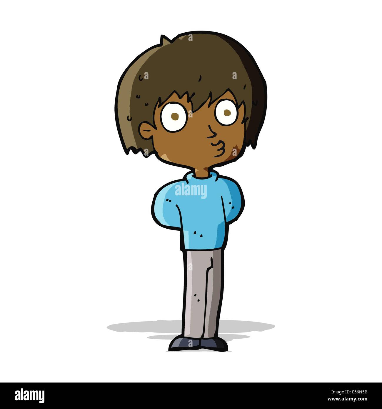 cartoon impressed boy Stock Vector Image & Art - Alamy