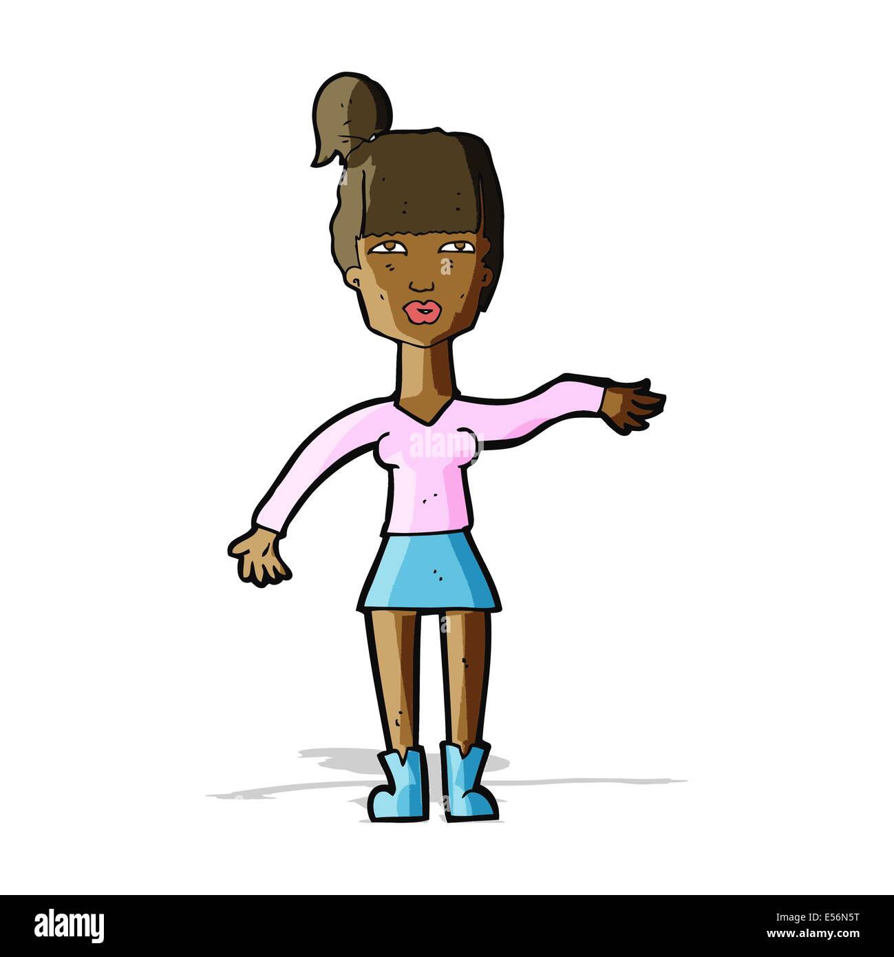 cartoon woman making dismissive gesture Stock Vector Image & Art - Alamy