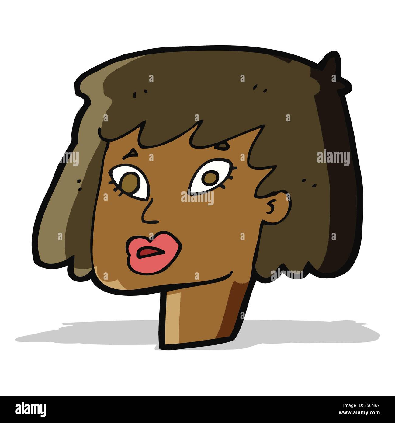 cartoon pretty female face Stock Vector Image & Art - Alamy