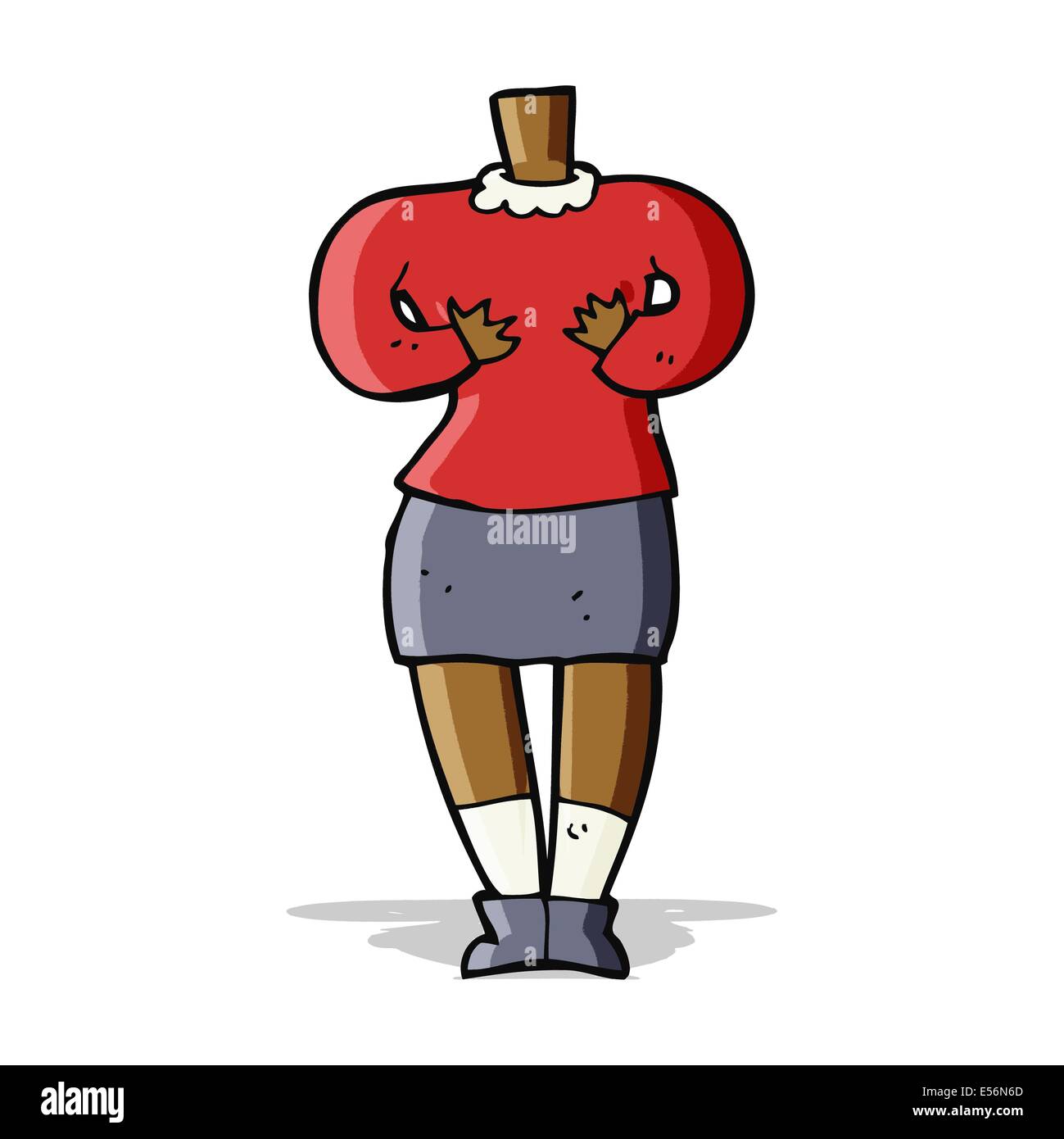 cartoon female body (add photos or mix and match cartoons Stock Vector ...
