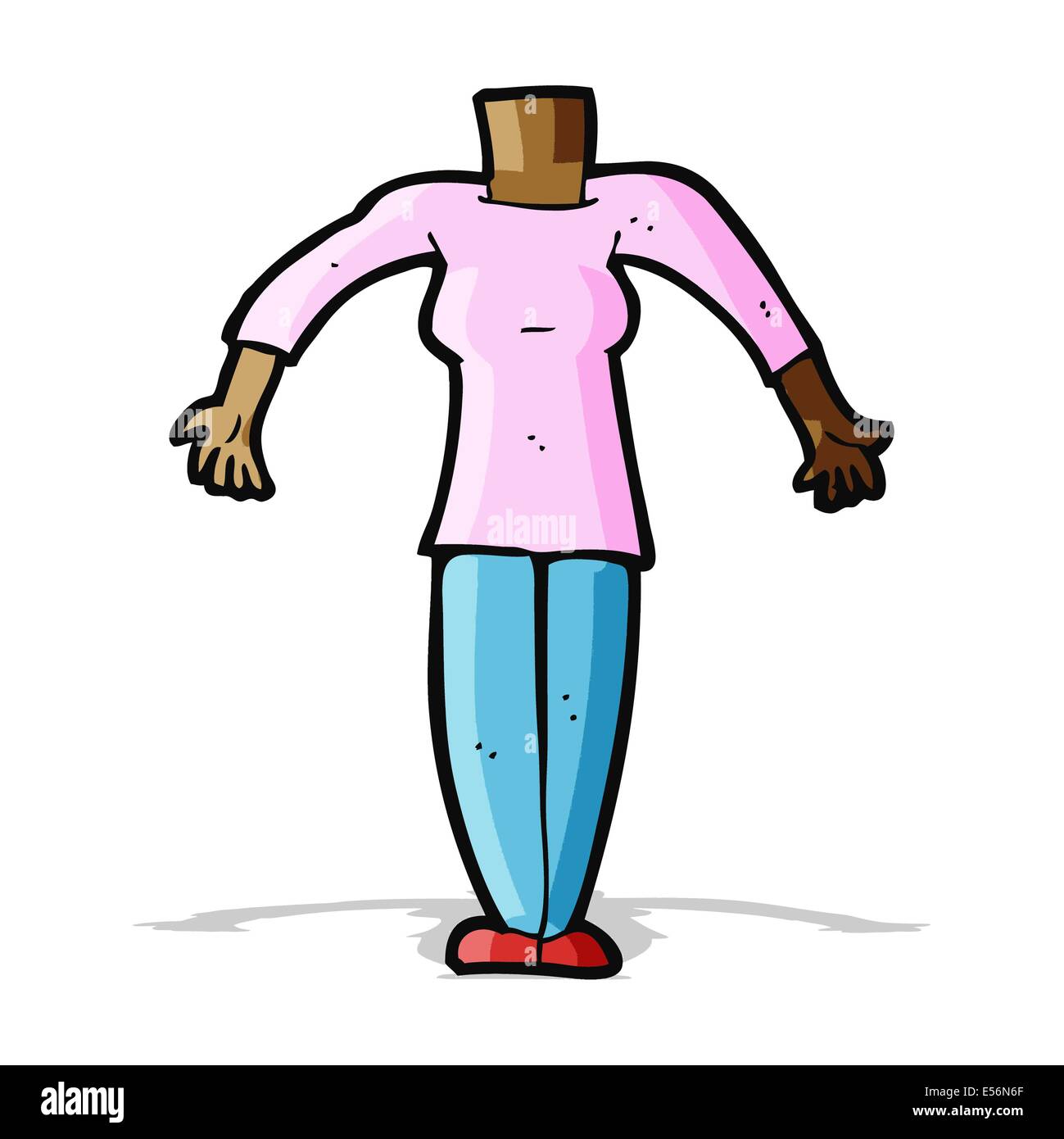 cartoon female body (add photos or mix and match cartoons Stock Vector ...