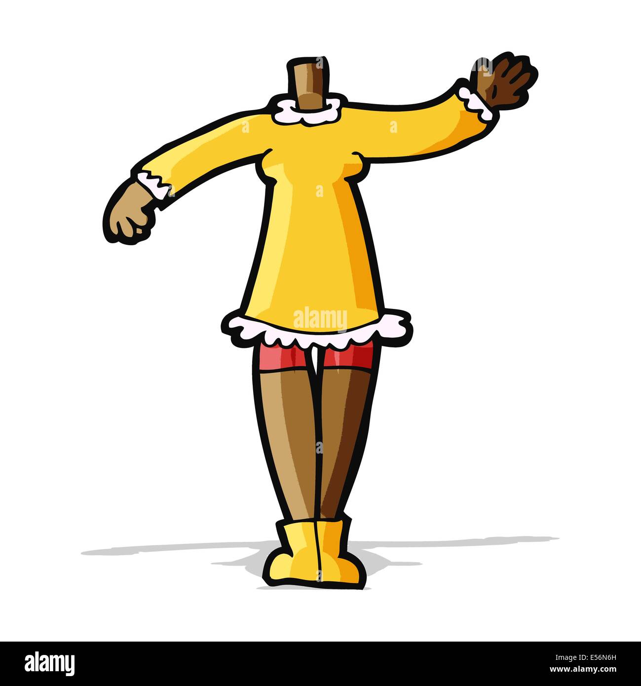 cartoon female body (add photos or mix and match cartoons Stock Vector ...