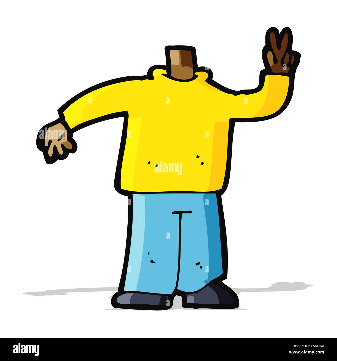 cartoon body giving peace sign (mix and match cartoons or add own ...