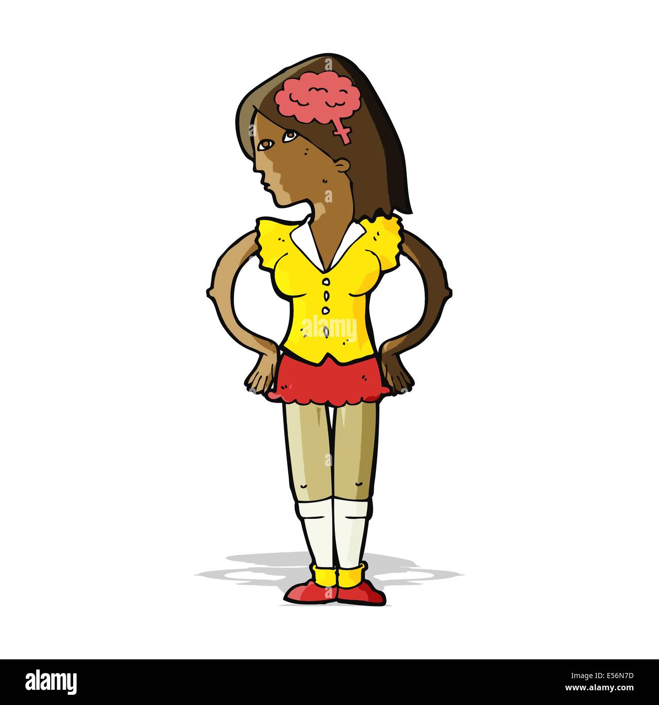 cartoon intelligent woman Stock Vector Image & Art - Alamy