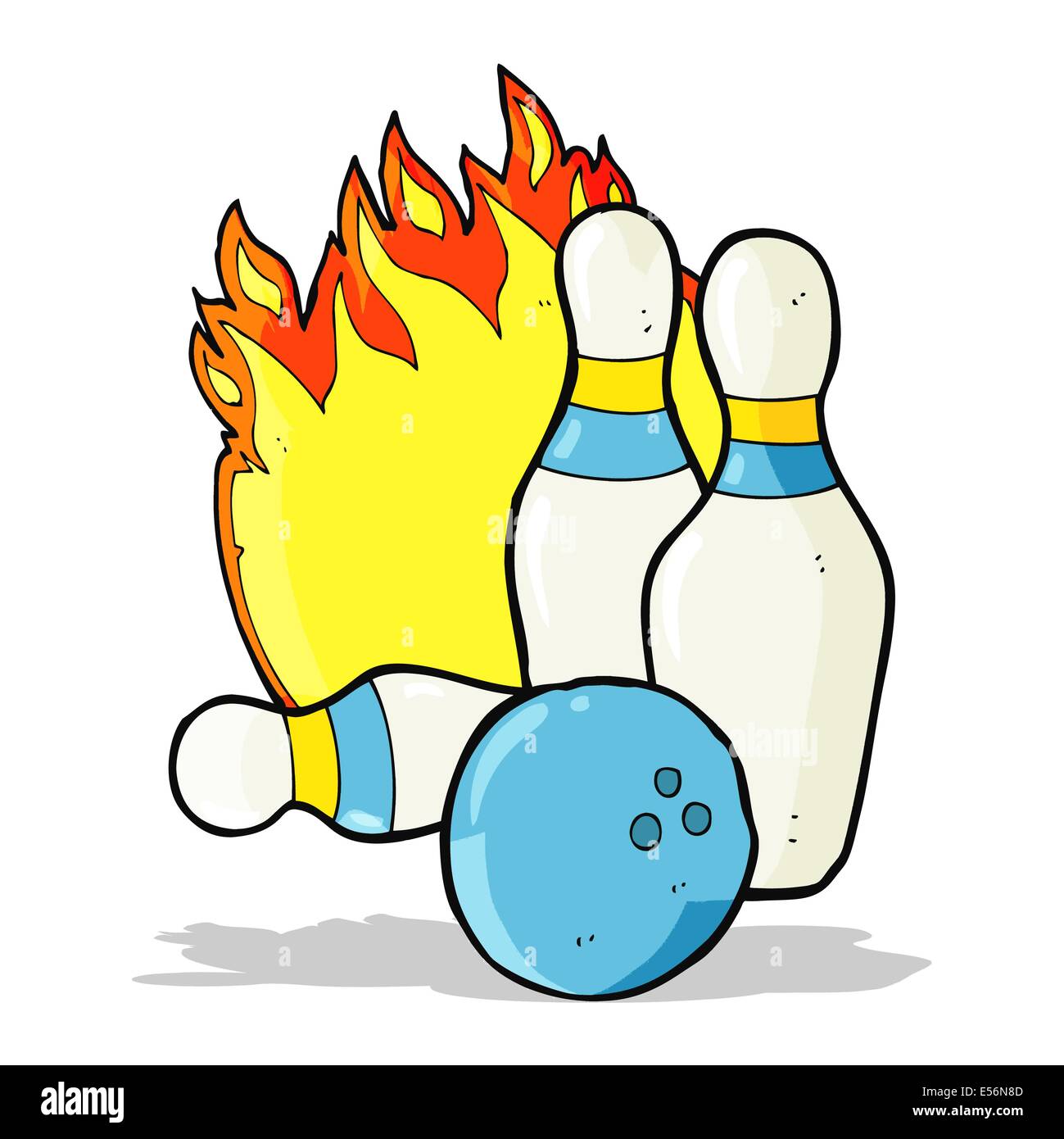 ten pin bowling cartoon Stock Vector Image & Art - Alamy